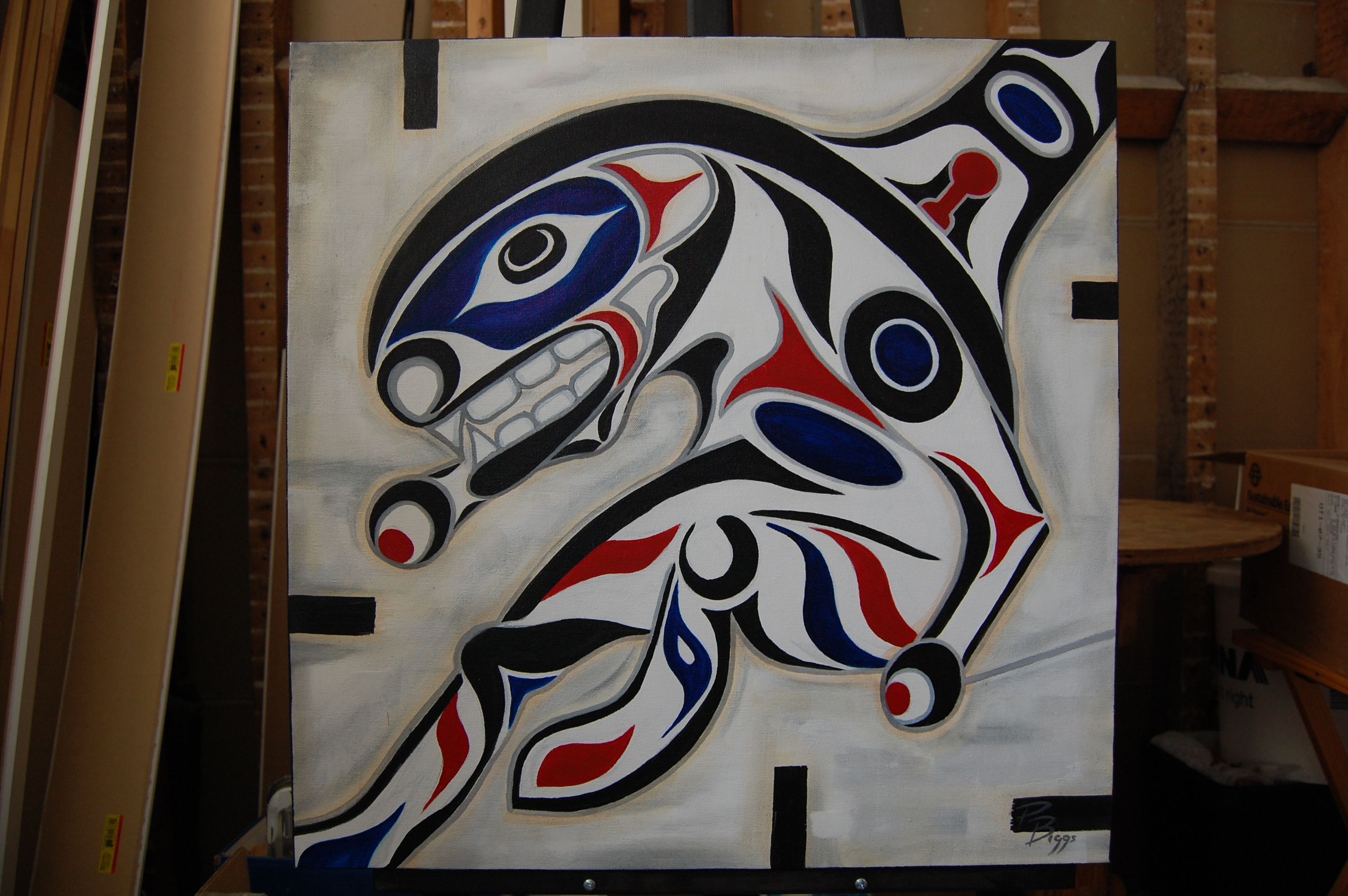 "Heida Whale-Skier" 24X24 Oil on Canvas - https://patrickbiggsdesign.com